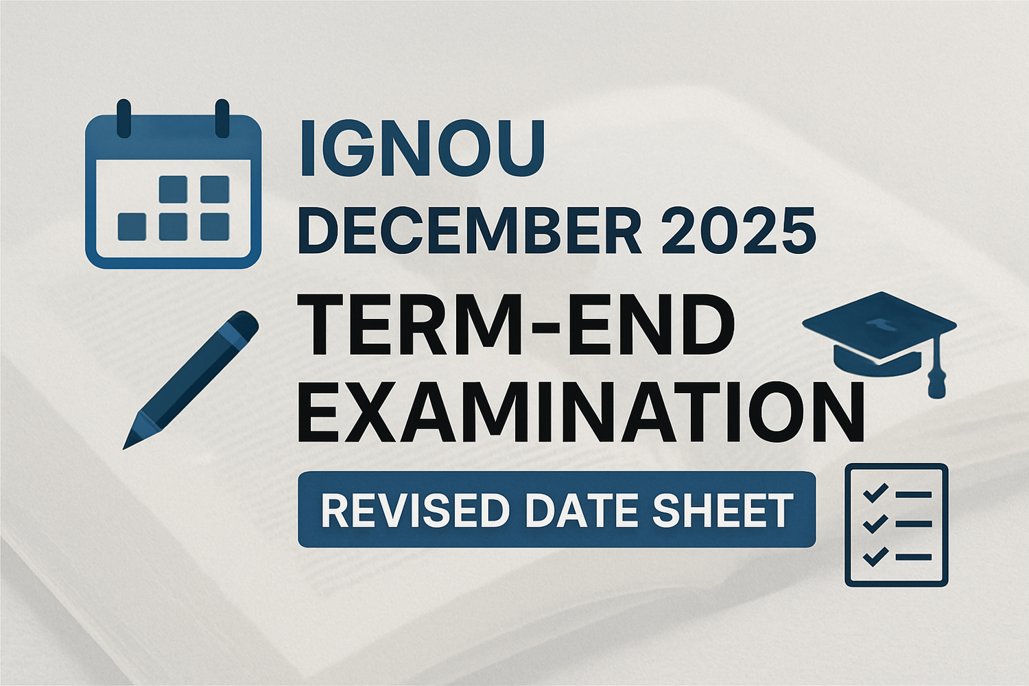 IGNOU Revised Tentative Date Sheet for December 2025 Term-End Examinat ...